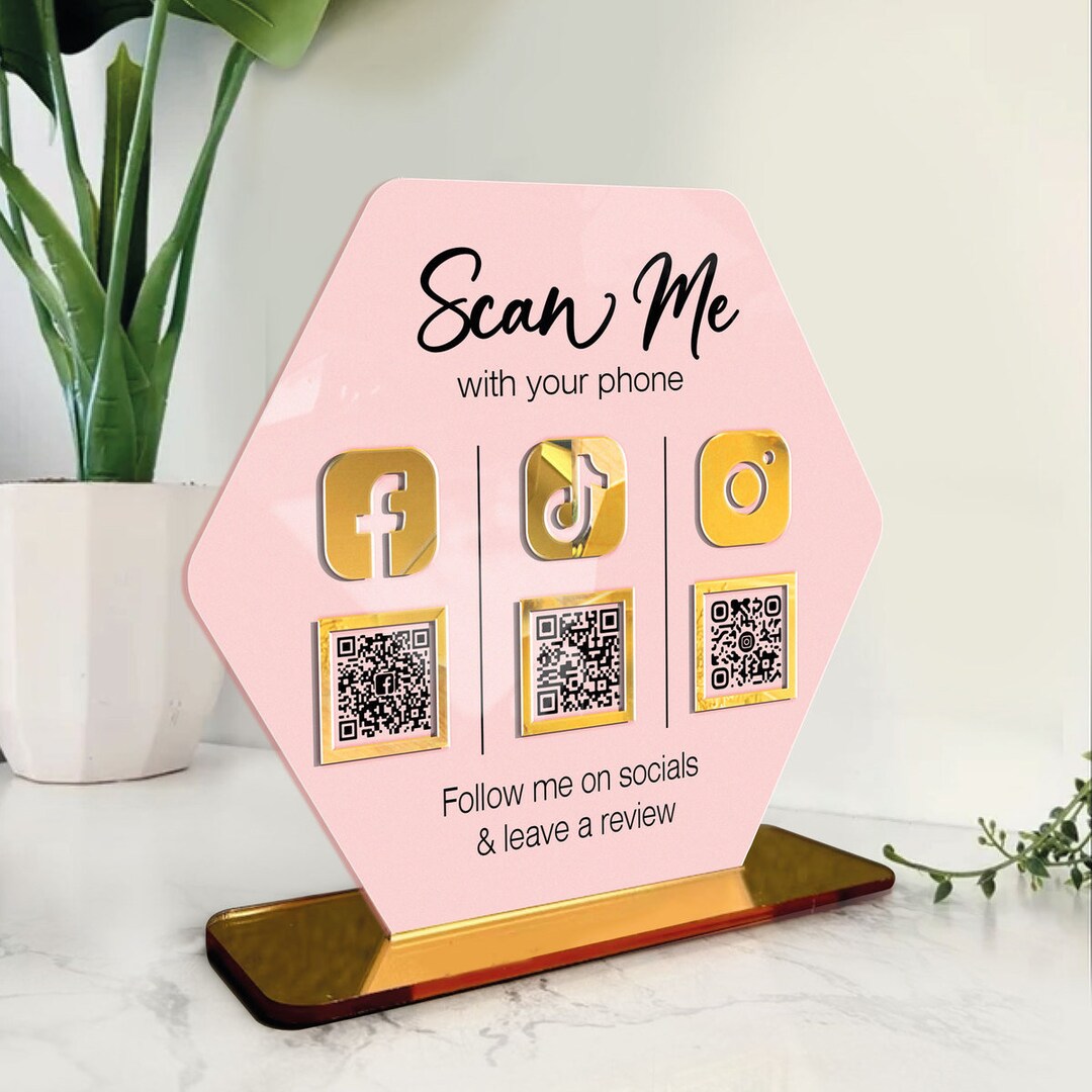 Custom Multi QR Code Sign | Payment Sign | Social Media QR Code Sign ...
