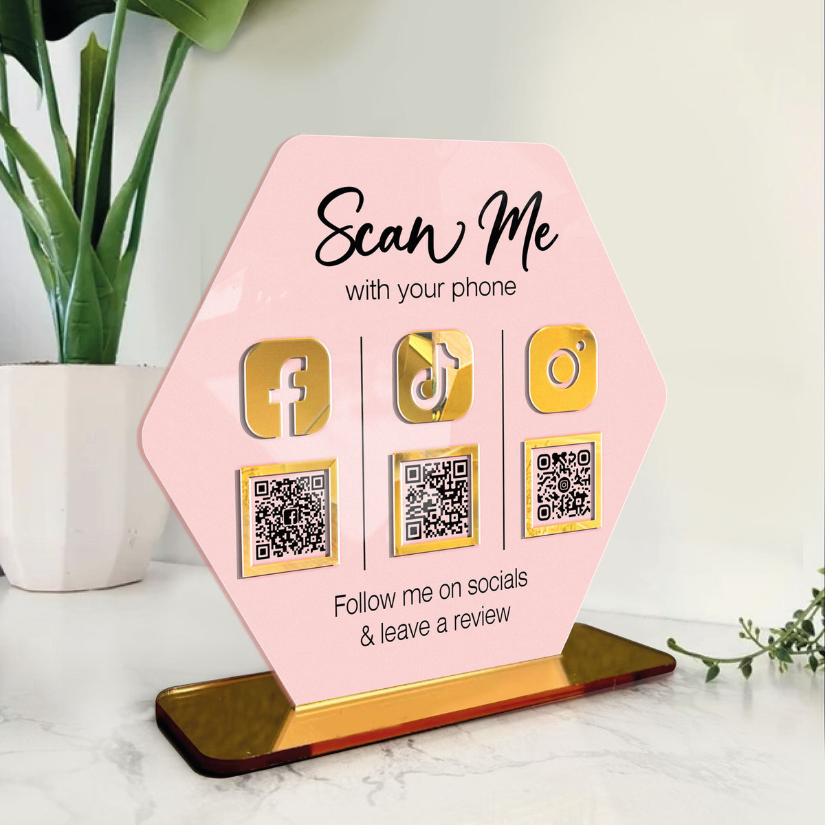 Custom Multi QR Code Sign Payment Sign Social Media QR Code Sign Mini ...
