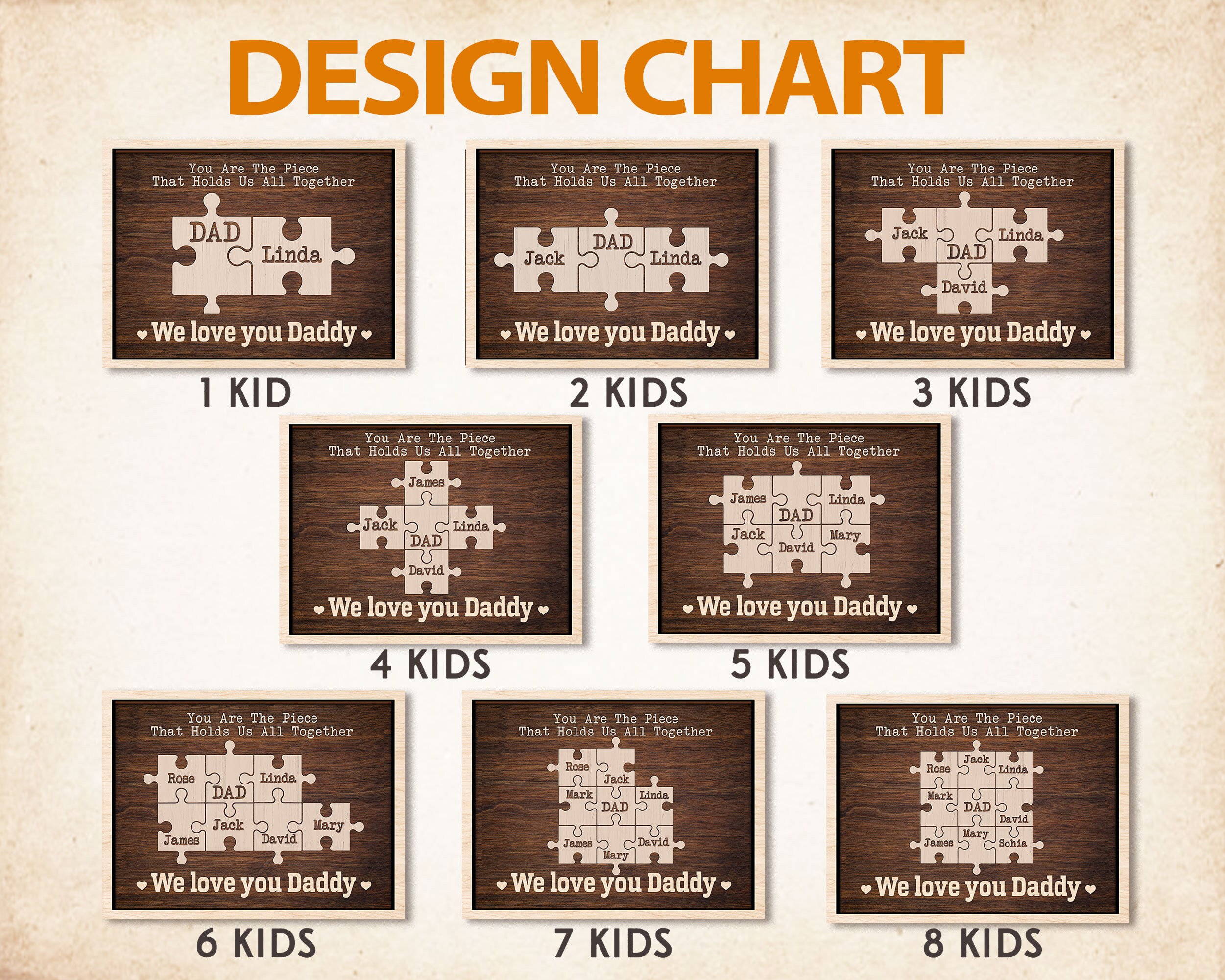 Fathers Day Puzzle Sign| Custom Fathers Day Puzzle Sign| You Are the ...