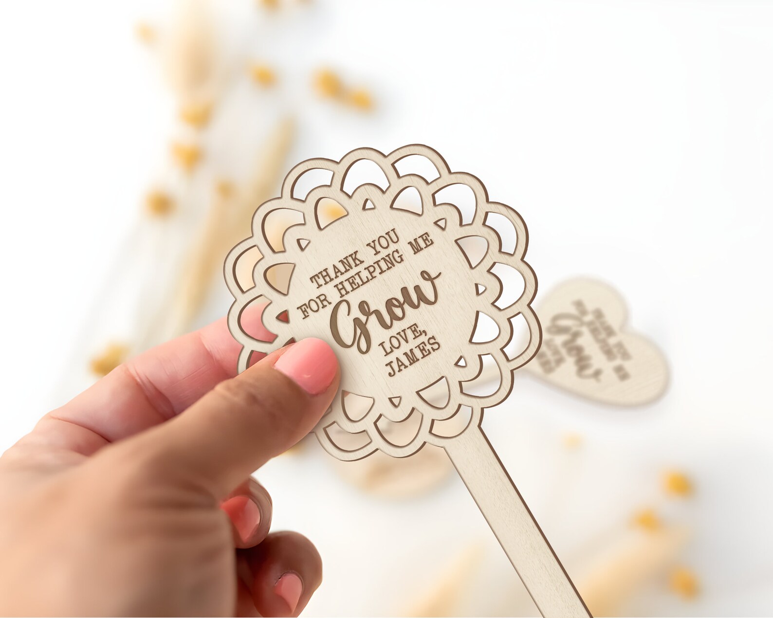 Thank You for Helping Me Grow Succulent Stakes | Teacher Appreciation ...