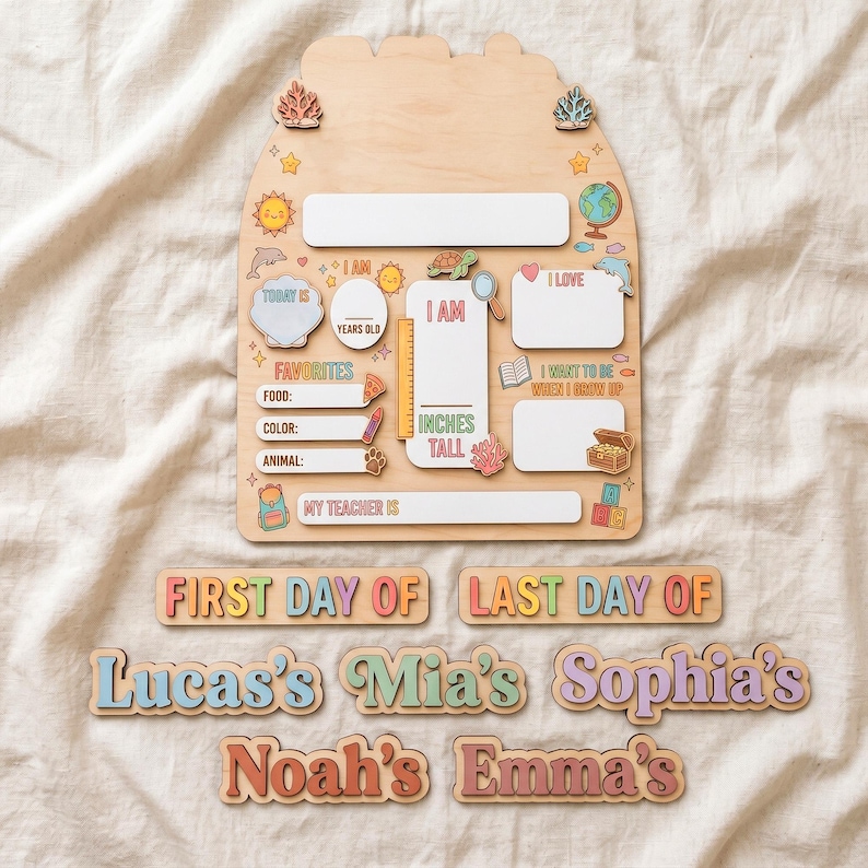Personalized First Day of School Sign, Back to School Gift ...