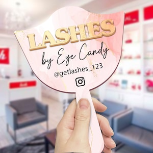 Handheld Mirror Social Media Prop | Personalized Eyelash Technician ...