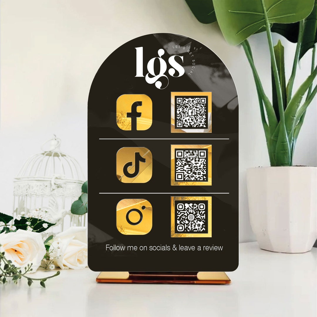 Custom Multi QR Code Sign | Payment Sign | Social Media QR Code Sign ...