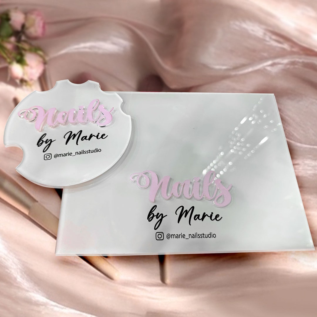 New! Custom Nail Logo| 3D Acrylic Nailfie Photo Prop, Nail Technician ...
