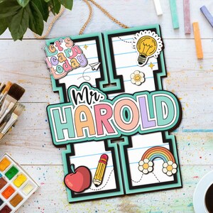 Personalized 3D Teacher Wooden Door Hanger, Teacher Appreciate Gift ...
