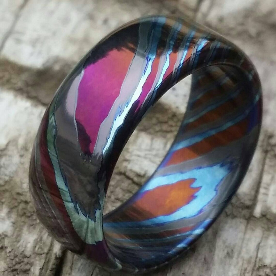 LIMITED Editionsolid Black Timascus Ring 3mm 9mm Wide - Etsy