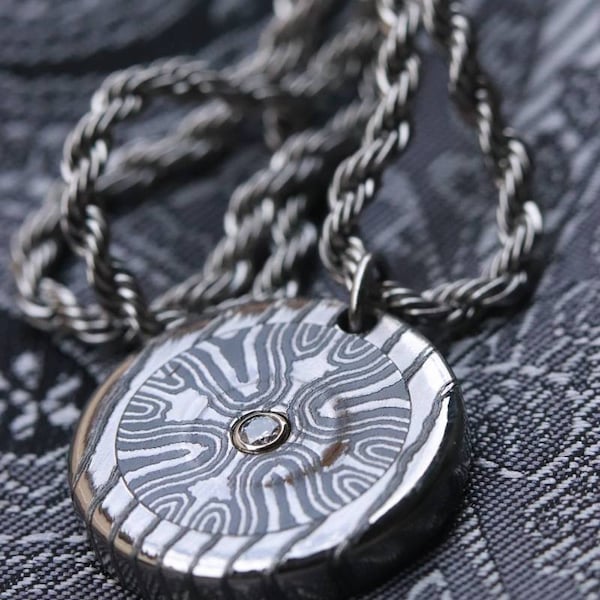 Damascus Cross Necklace - Etsy