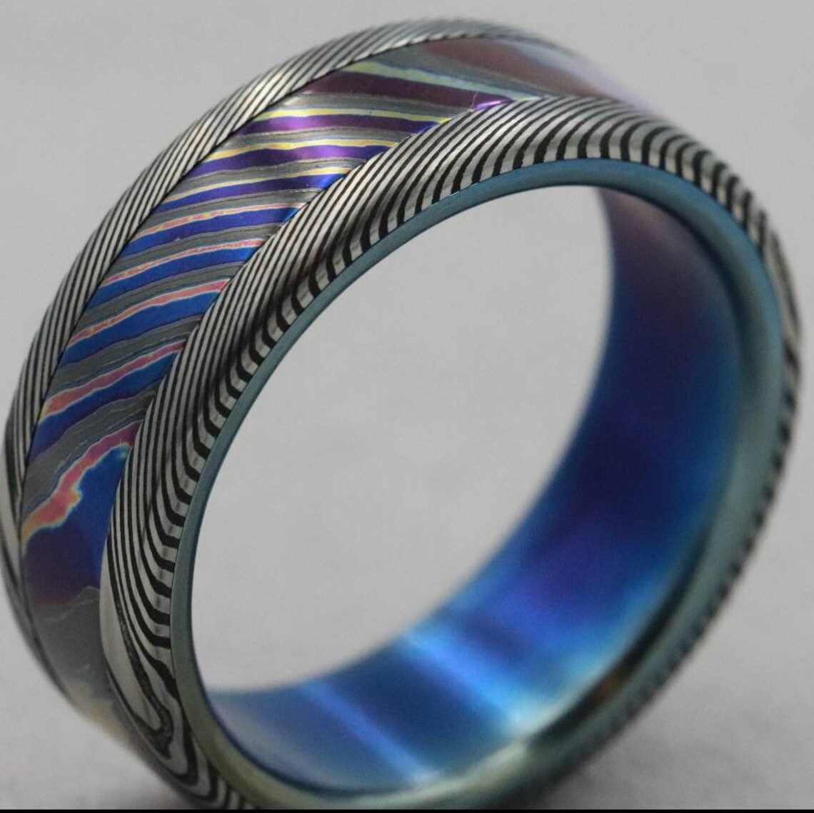 LIMITED Edition***solid Black Timascus, Zrti Ring 8mm Mens Timascus ...
