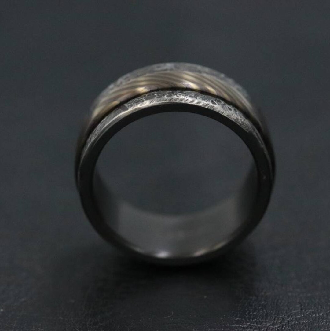 Black Zirconium, Zrti Ring 10mm Mens Timascus Ring, Mokuti Ring ...