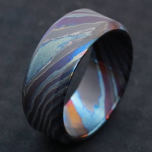 LIMITED Edition***chamfered Edge 9mm Black Timascus Zrti Ring 3mm-9mm ...