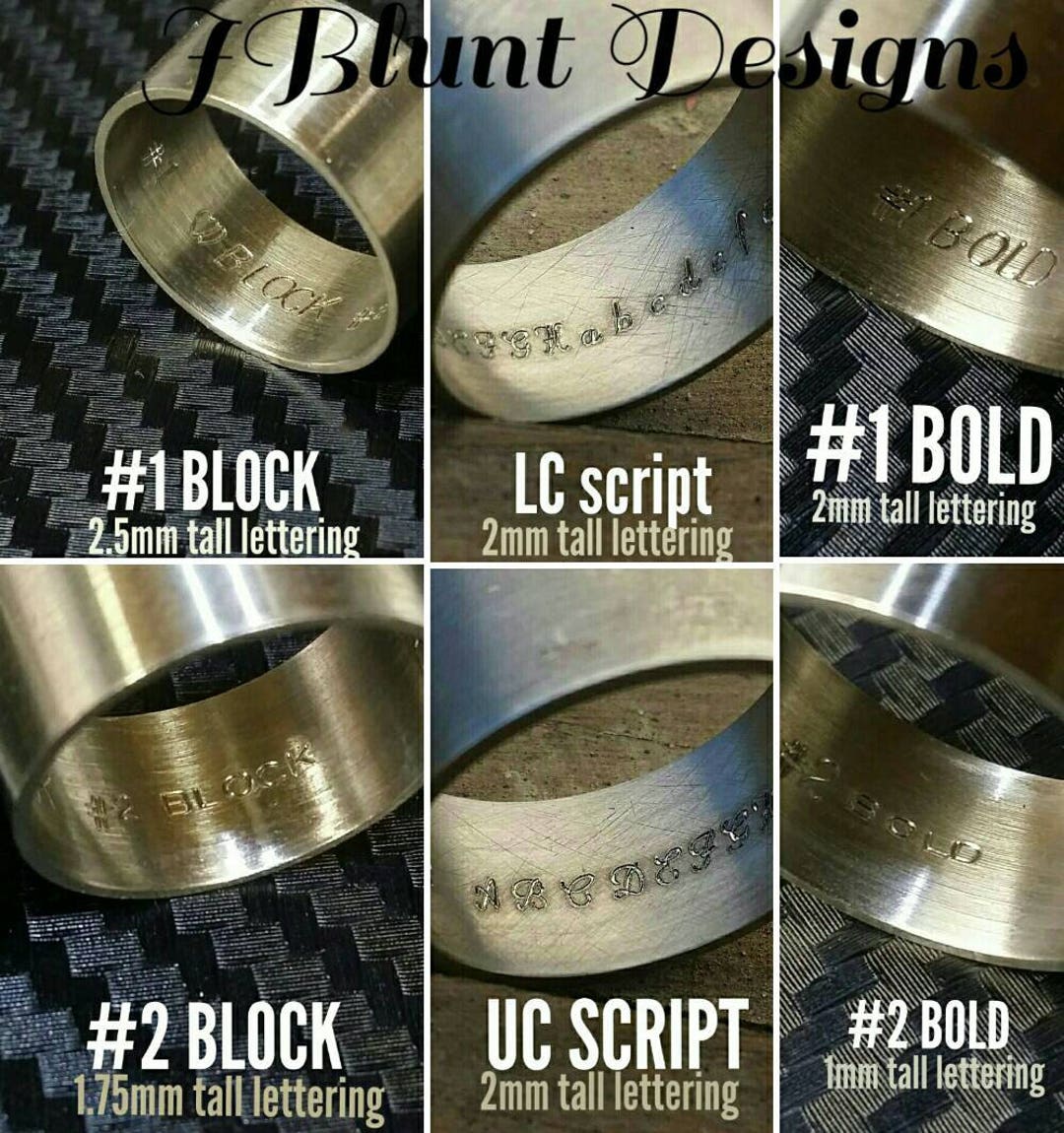 Inside Ring Engravings ,script, Block, Greek Lettering, Inside Ring ...