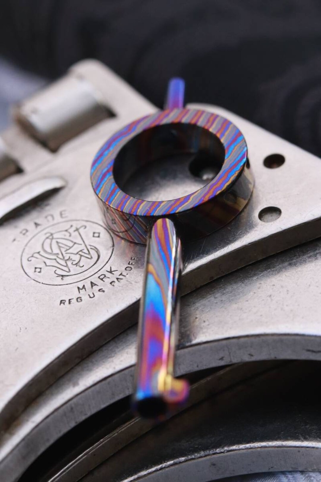 Timascus, Titanium Damascus Handcuff Key - Etsy