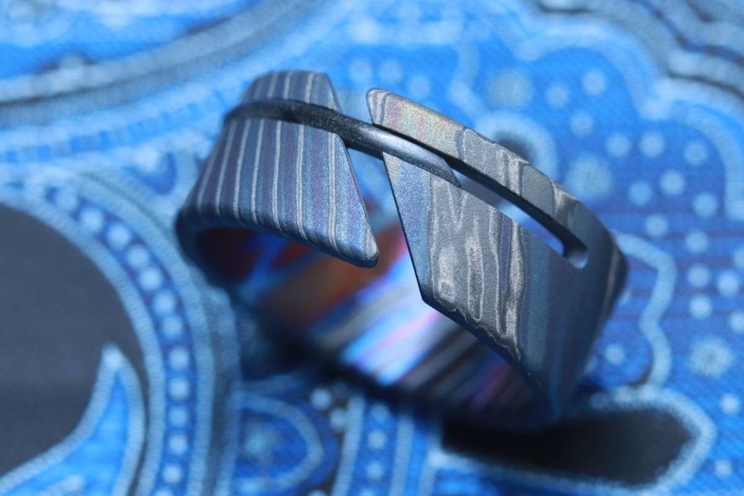 NEW ZRTI HYBRID*** Black Timascus Ring 9mm , Timascus Ring, Mokuti Ring ...