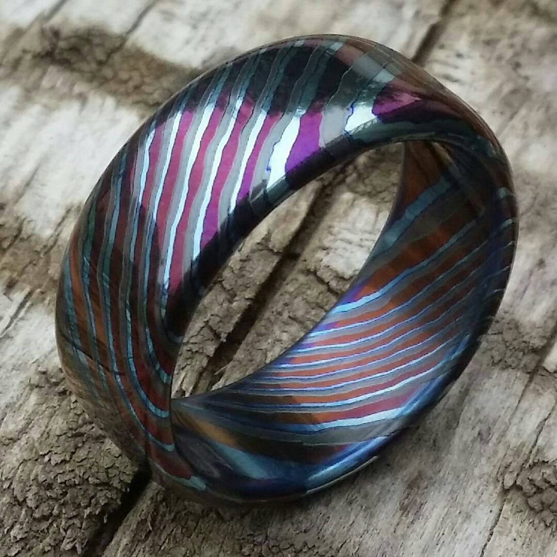 LIMITED Edition***solid Black Timascus Ring 3mm - 9mm Wide Timascus ...