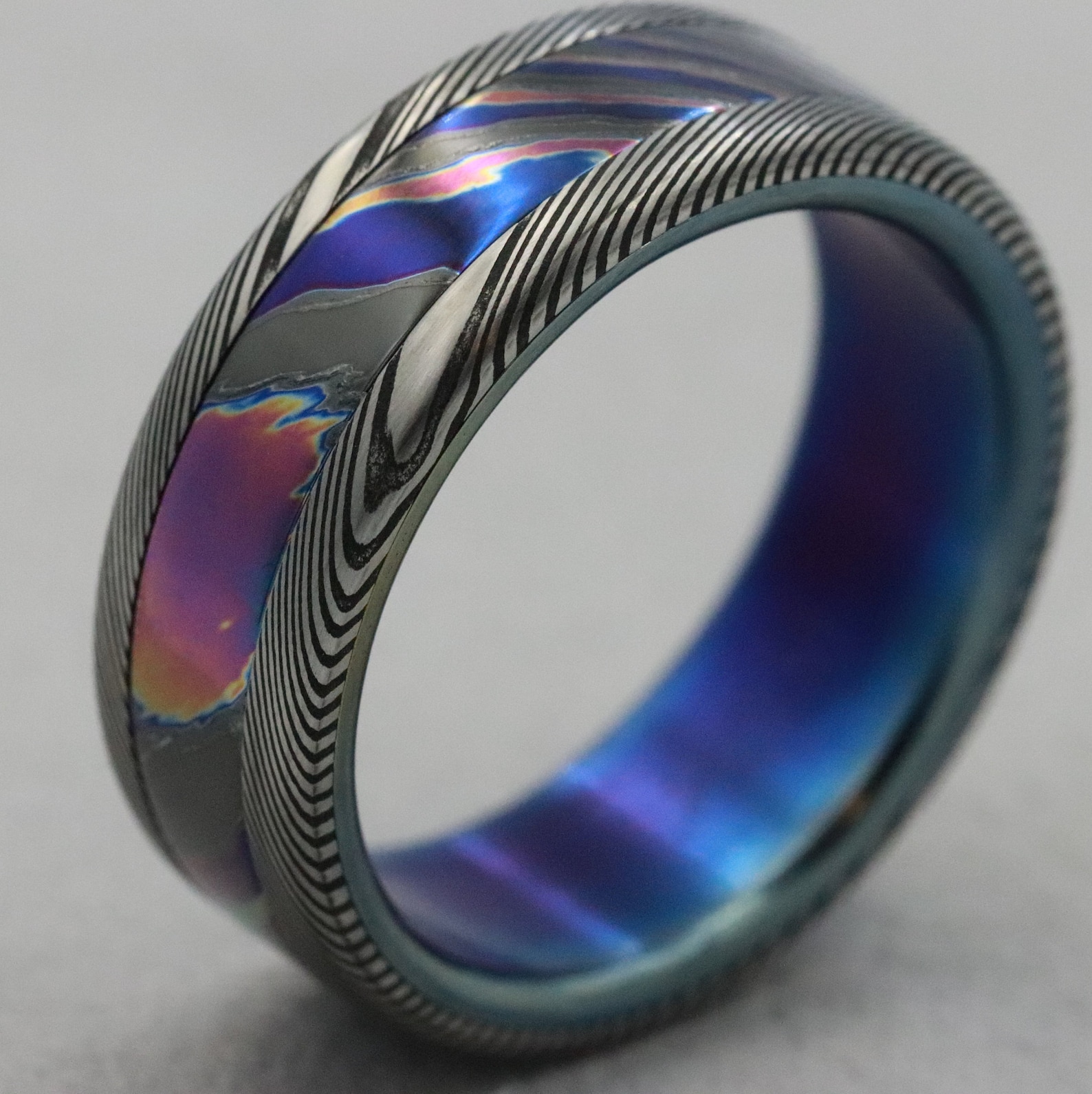 LIMITED Edition***solid Black Timascus, Zrti Ring 8mm Mens Timascus ...
