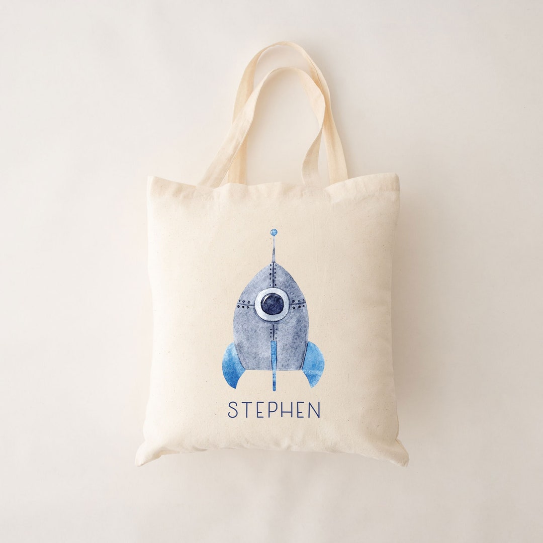Custom Space Ship Tote Bag. Outer Space Tote Bag. Personalized Gusseted ...