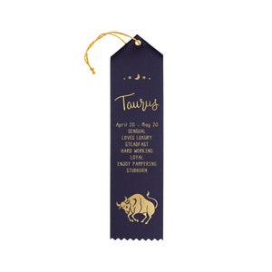TAURUS Birthday Award Ribbon. Zodiac Birthday Gift. Zodiac Birthday ...