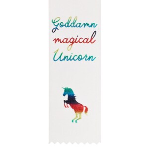Magical Unicorn Award Ribbon. Funny Award Ribbon. Adult Prize Ribbon ...