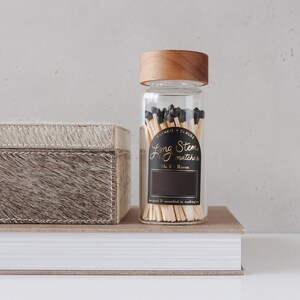 WHITE Colored Matches in a Glass Jar | the ORIGINAL Long Stem Match Jar ...