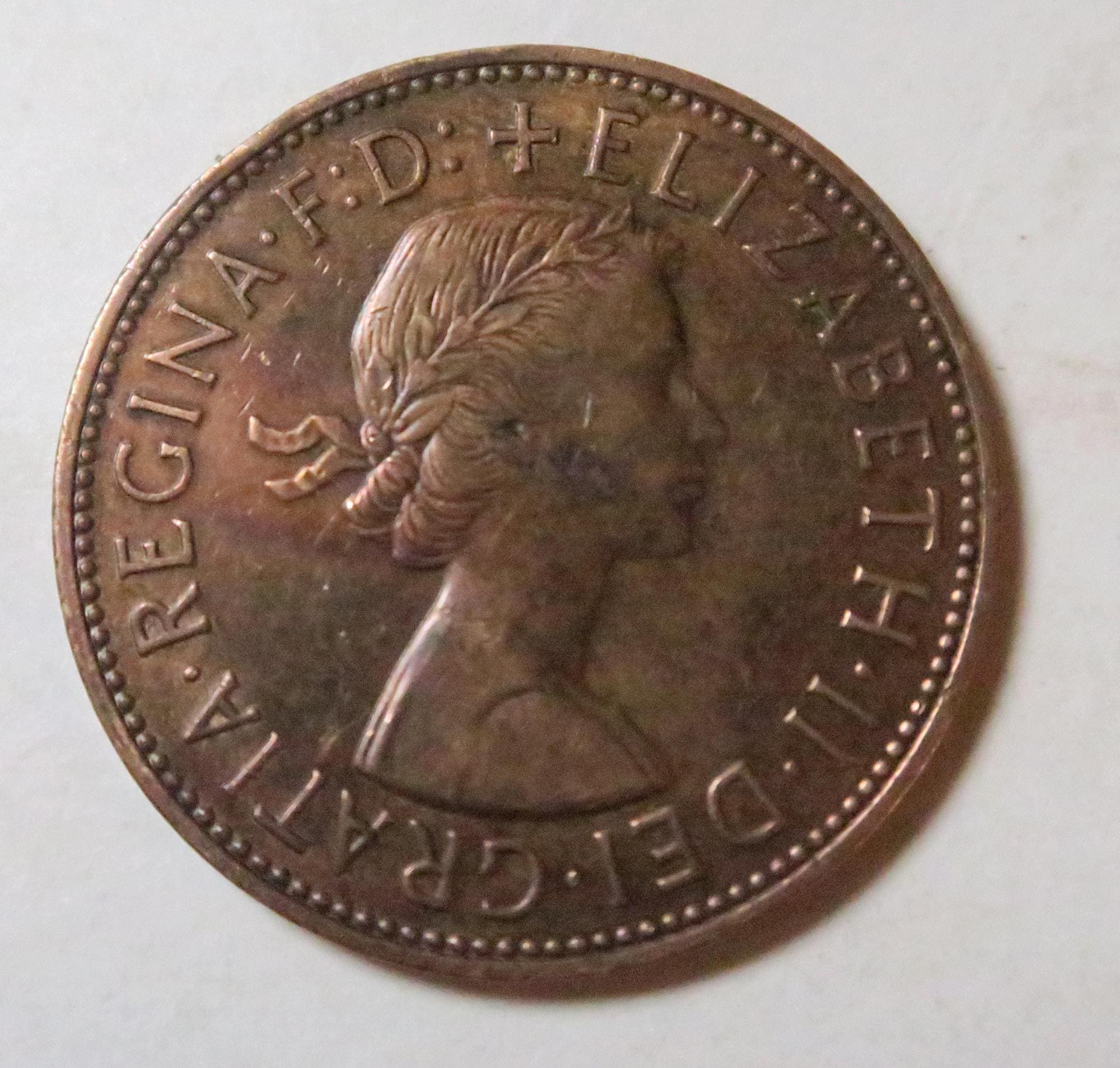 Elizabeth II 1967 One Penny UK - Etsy