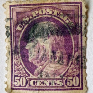 George Washington 50 Cents, Very Rare 1915 USED Postage Stamp - Etsy