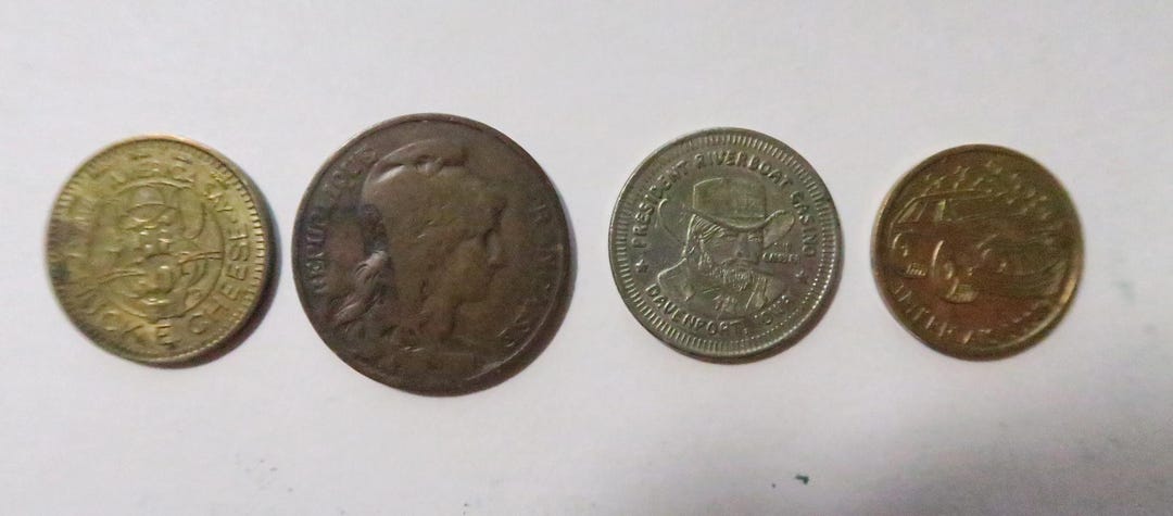 Four Coins, Tokens, Chucky Cheese, President’s Cassino Coin,, French ...