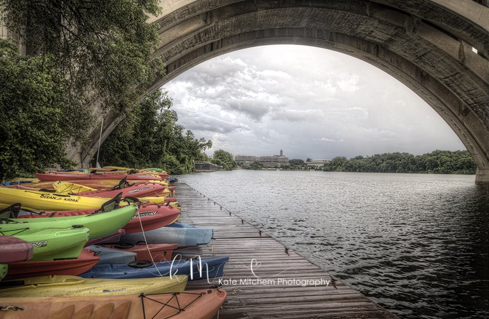 Digital Background of Kayak Shop on the Potomac River. - Etsy