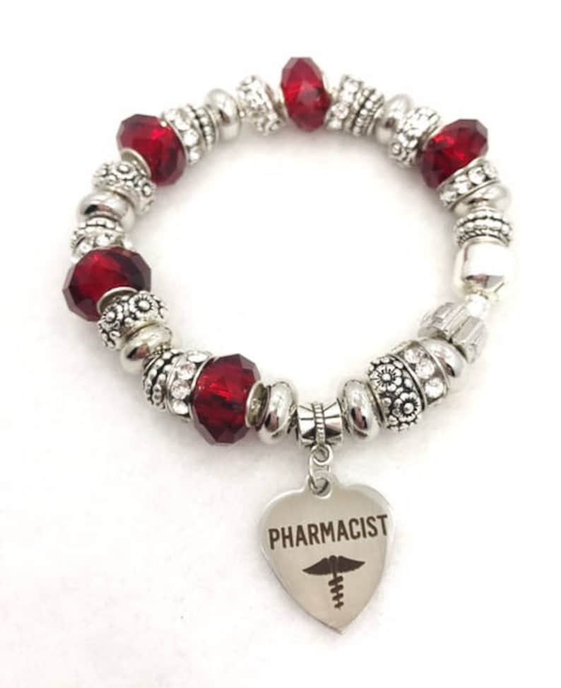 Pharmacist RX Pharmacy Charm Bracelet | Etsy