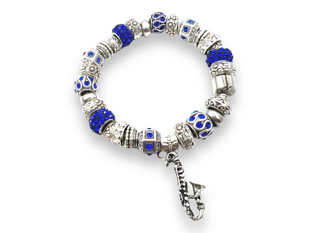 Saxophone Charm Bracelet - Etsy