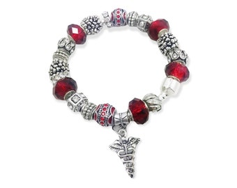 Medical Charm Bracelet 14k Gold Filled Chain, 22k Gold Plated Charms ...