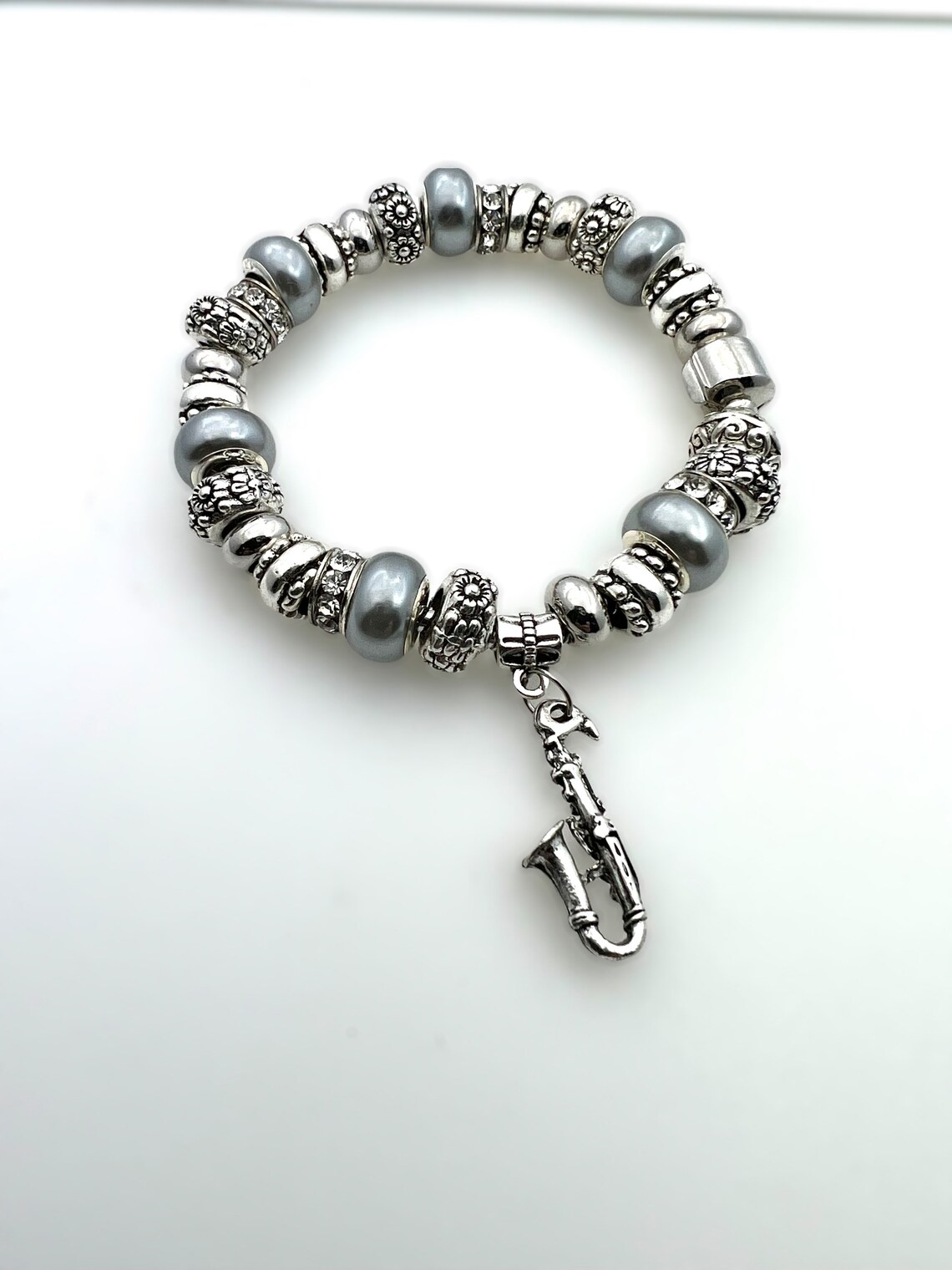 Saxophone Charm Bracelet - Etsy