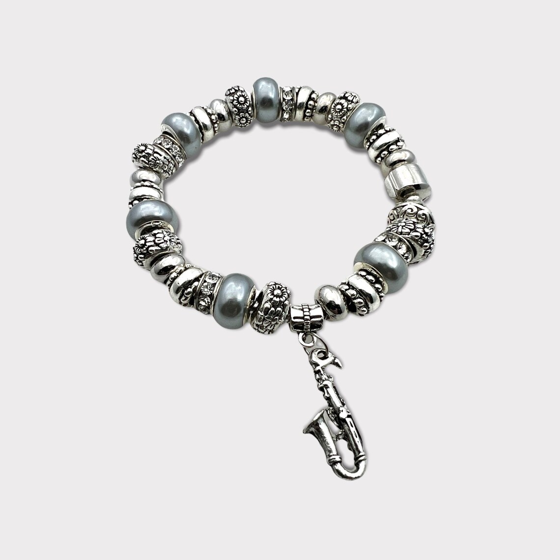 Saxophone Charm Bracelet - Etsy