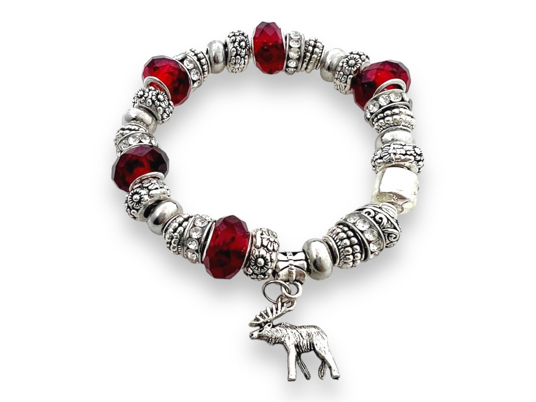 Moose Charm Bracelet - Etsy