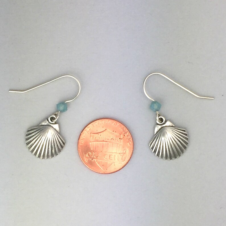 Sea Shell Earrings Sterling Silver Sea Shell Jewelry | Etsy
