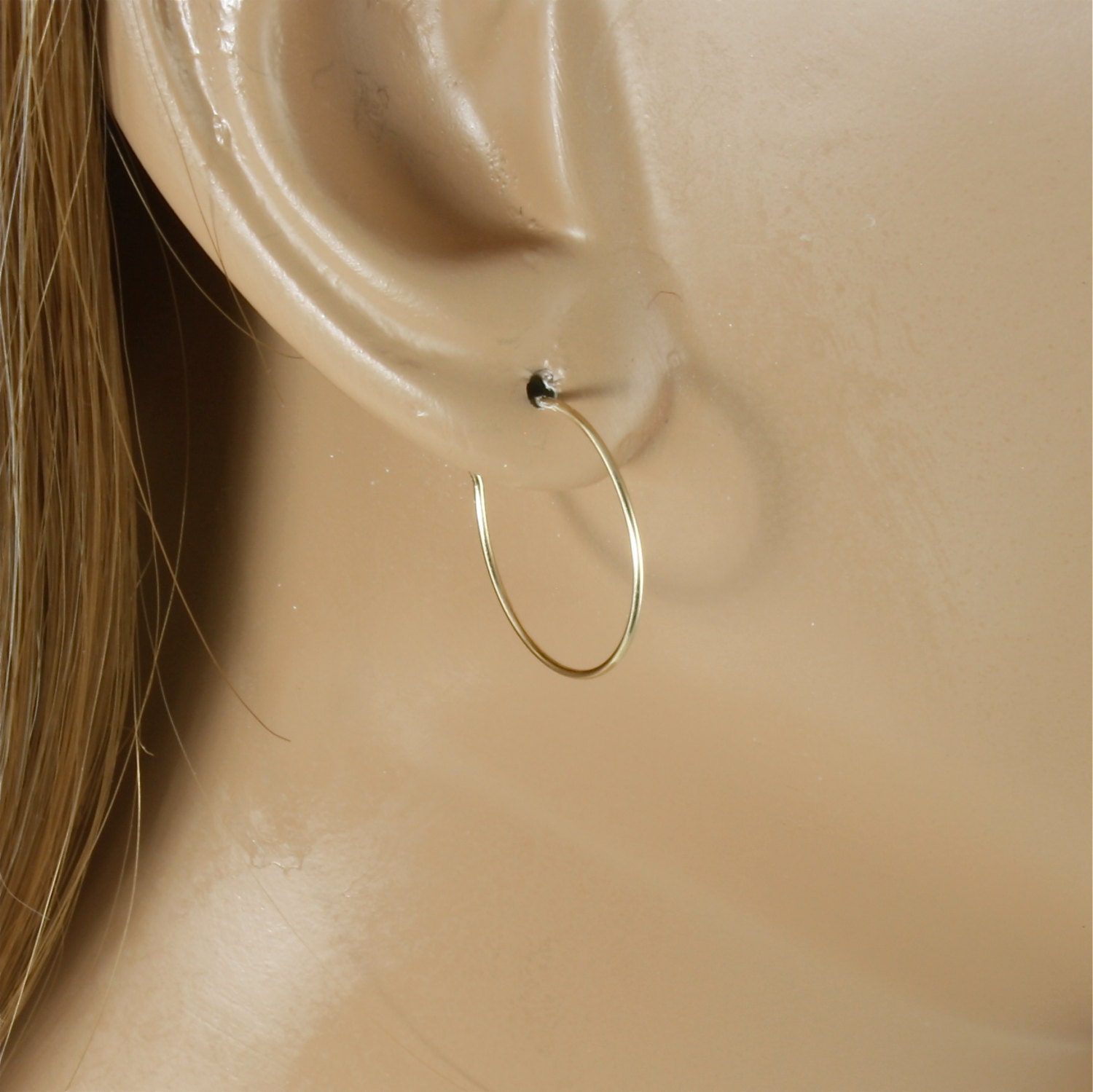 Thin Hoop Earrings 3/4 18mm 14 KT Gold Filled Hoop | Etsy