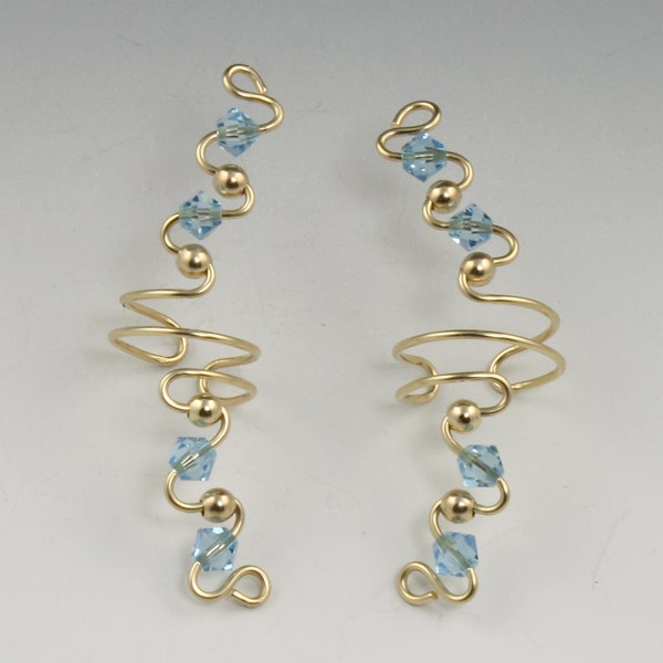 Blue Ear Cuff - Etsy