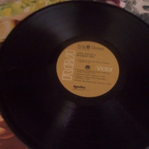 John Denver's Greatest Hits Vinyl Record/ 1973/ Country Rock/ Vintage ...