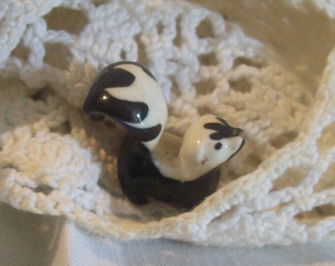 Vintage Miniature Bone China Skunk Figurine/ Fairy Garden / Dioramas ...
