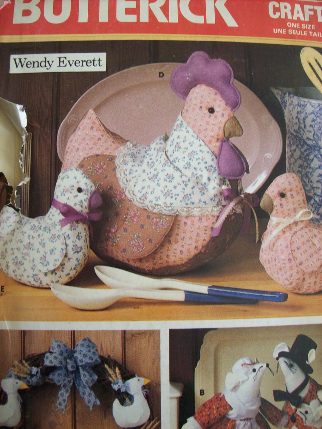 Butterick 5752 Craft Sewing Pattern-wendy Everett country Stuffed ...