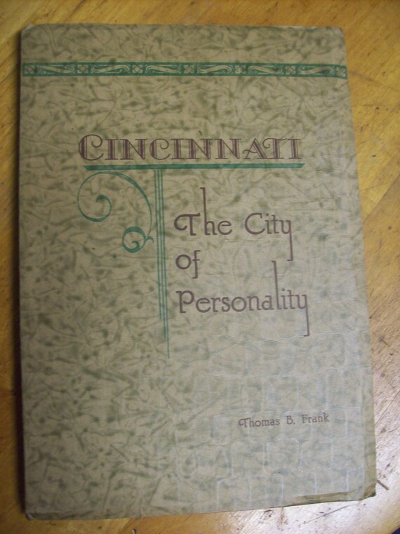 Cincinnati the City of Personality by Thomas B Frank/ 1930/ - Etsy