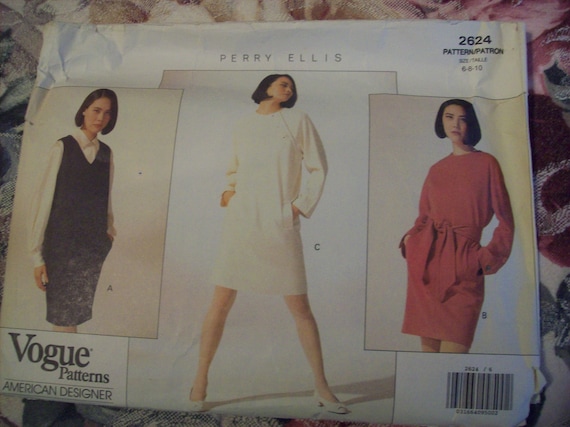Vogue 2624 Sewing Pattern/ Perry Ellis Designer/ Uncut/ | Etsy