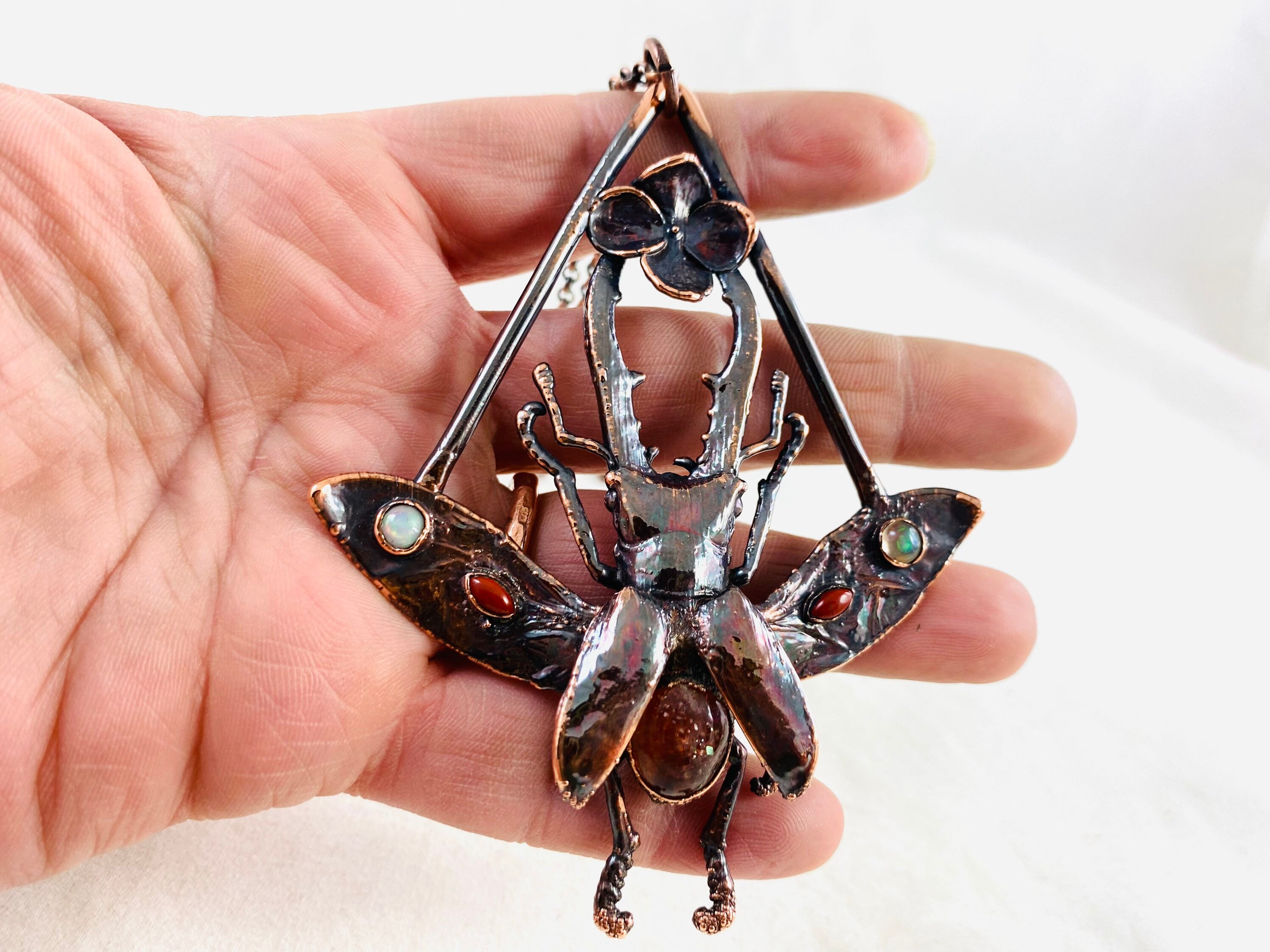 Real Full Beetle Beetle Jewelry Electroformed Jewelry Bug - Etsy