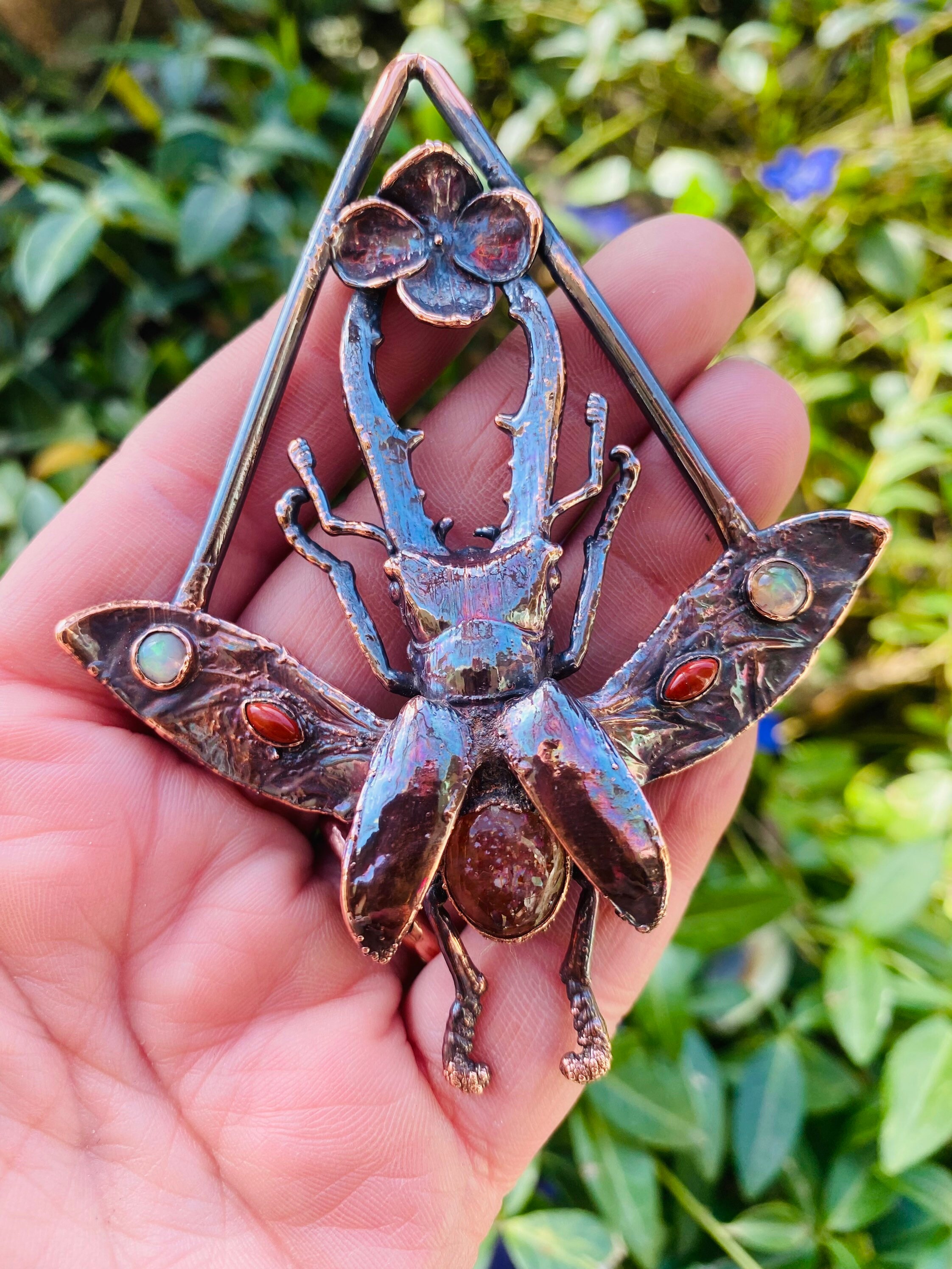 Real Full Beetle Beetle Jewelry Electroformed Jewelry Bug - Etsy