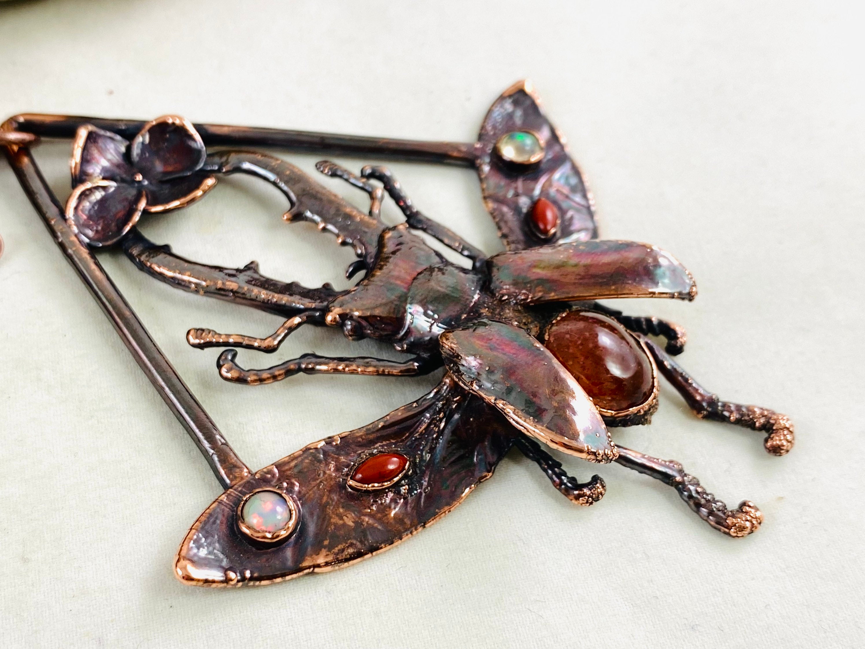 Real Full Beetle Beetle Jewelry Electroformed Jewelry Bug - Etsy