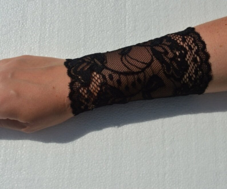 Lace Boot Cuff, Stretch Lace Black Boot Cuff, Black Lace Leg Warmers ...