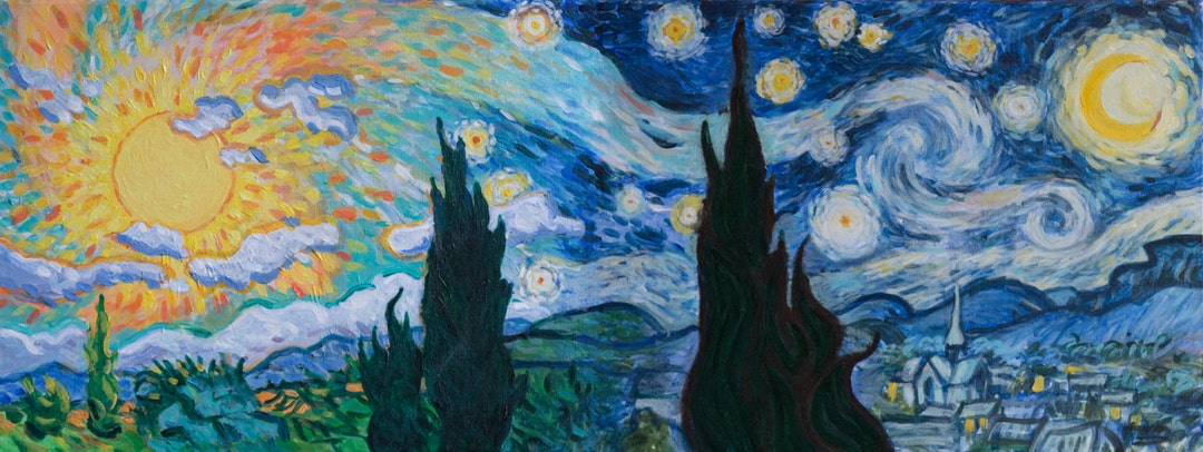 Starry Day Starry Night - Original Print Made by the Artist - Etsy