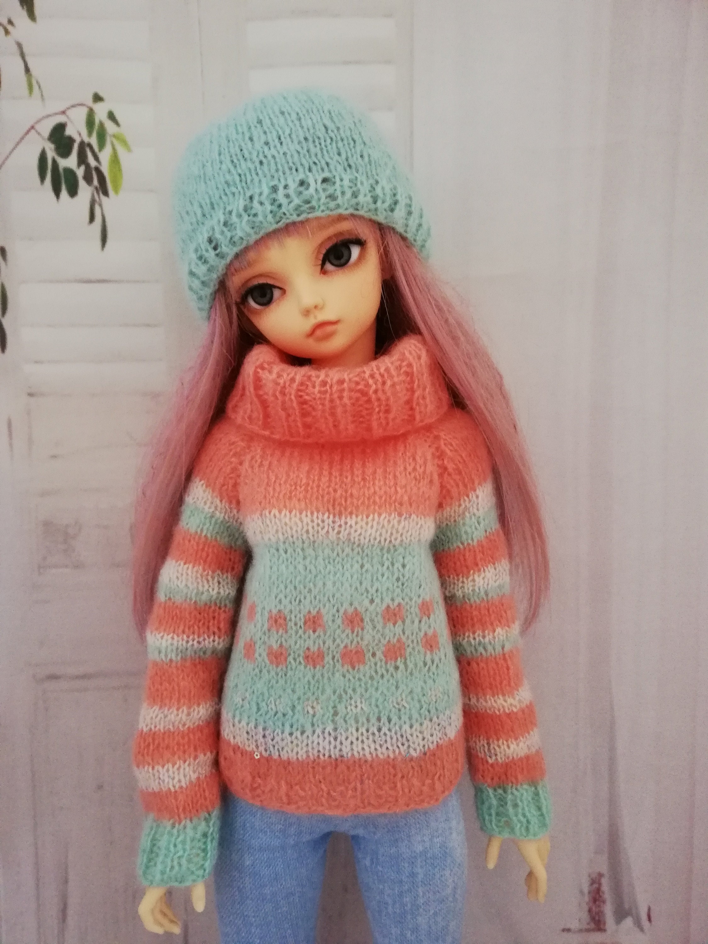 Doll Clothing Sweaters Toys hand knitted Set for BJD MSD Fairyland ...