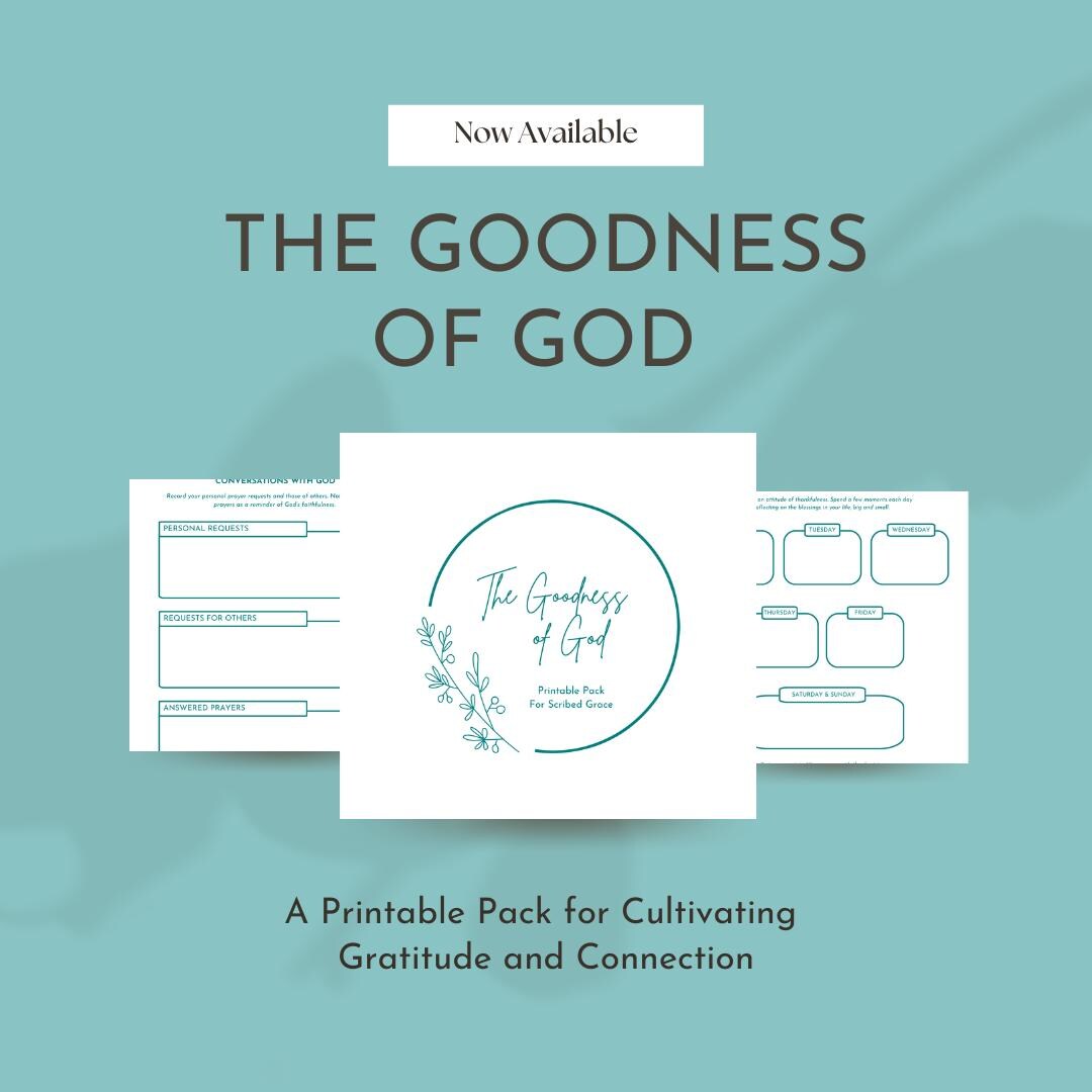 The Goodness of God Printable Pack | Cultivating Gratitude | Christian ...