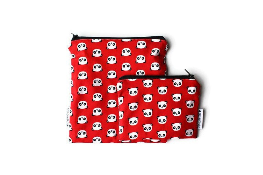 Reusable Zero Waste Zipper Bag- Panda - Etsy