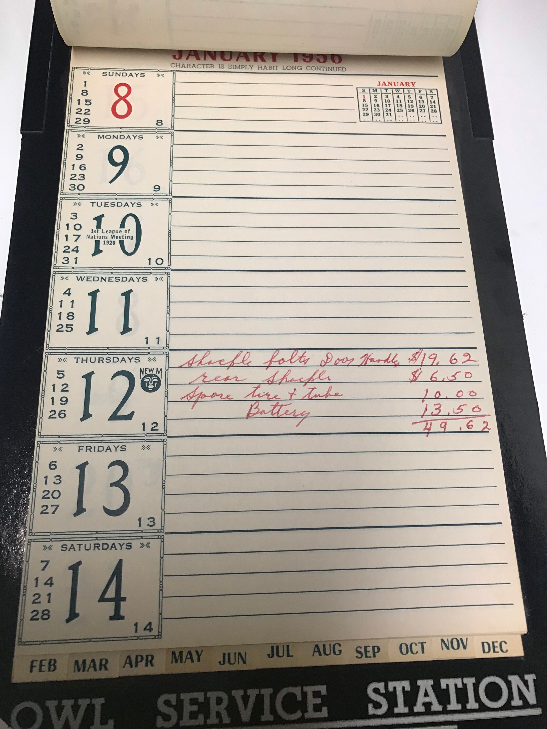 1956 Calendar Service Station Mobil Oil Owl Service Station - Etsy